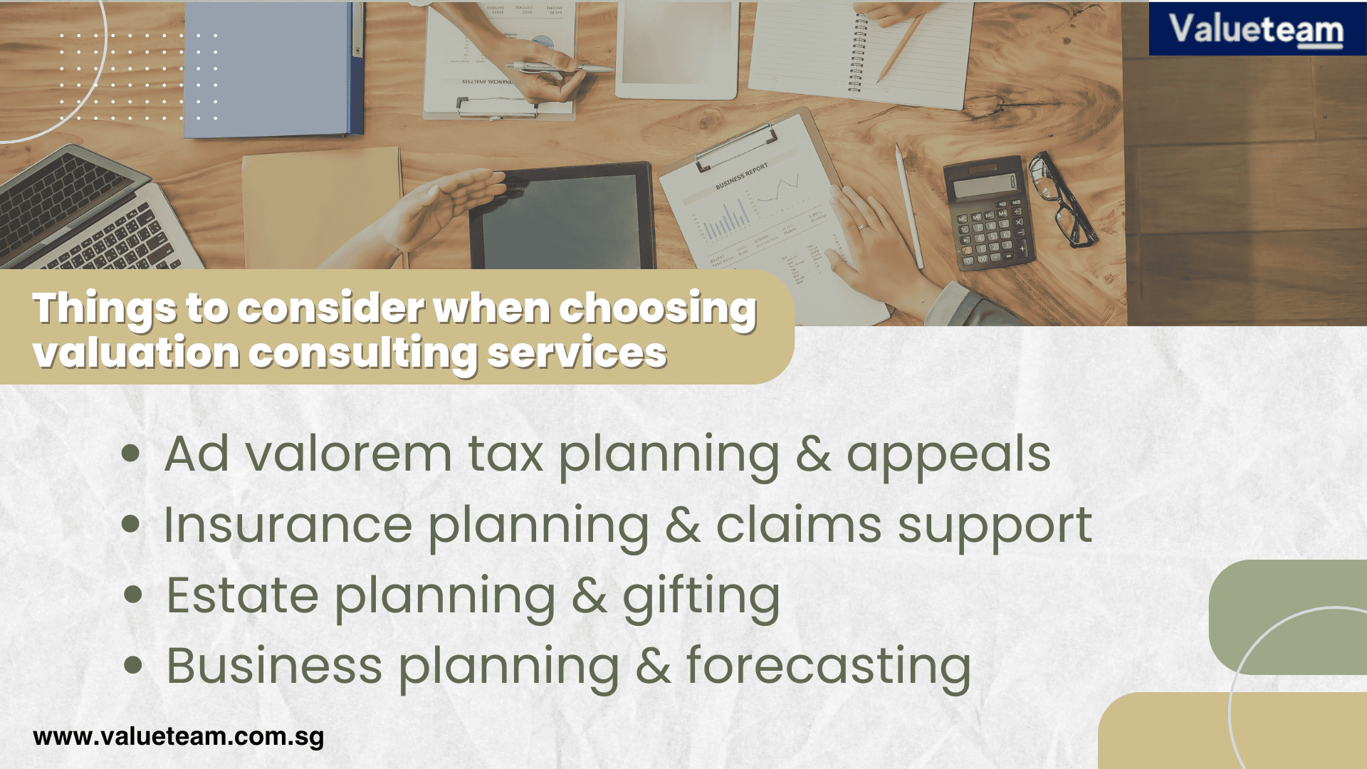 Things to consider when choosing valuation consulting services